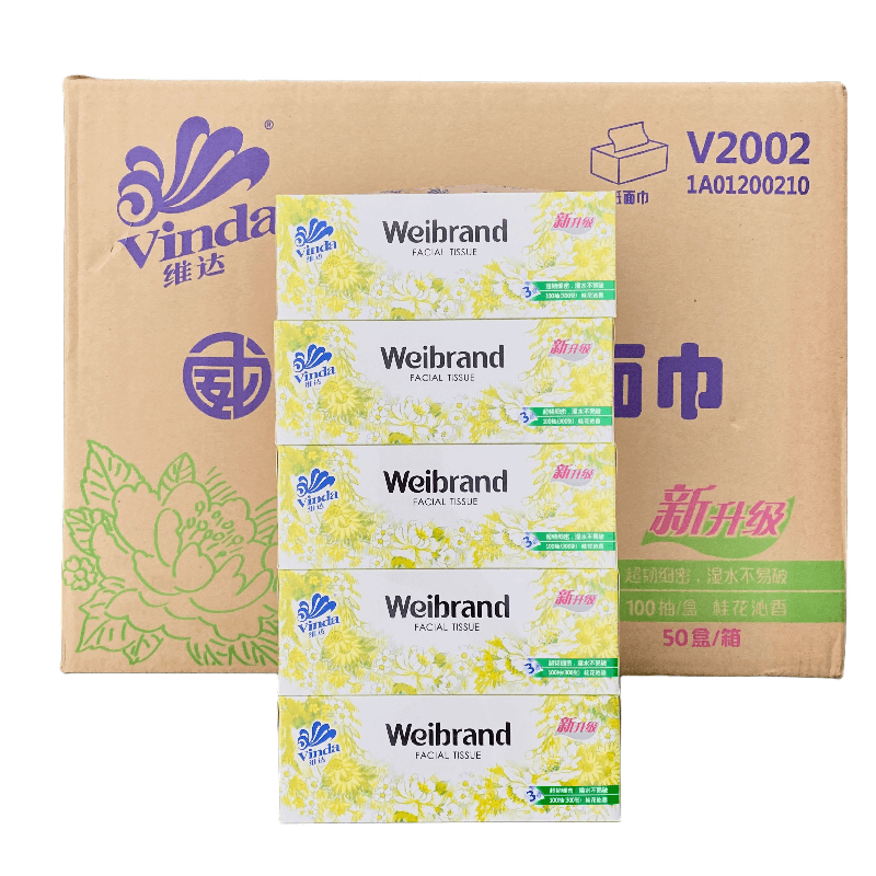 维达V2002 威牌盒装抽纸加香硬盒抽纸面巾 – 康迪办公 -品质保障、配送及时、一站式采购配送